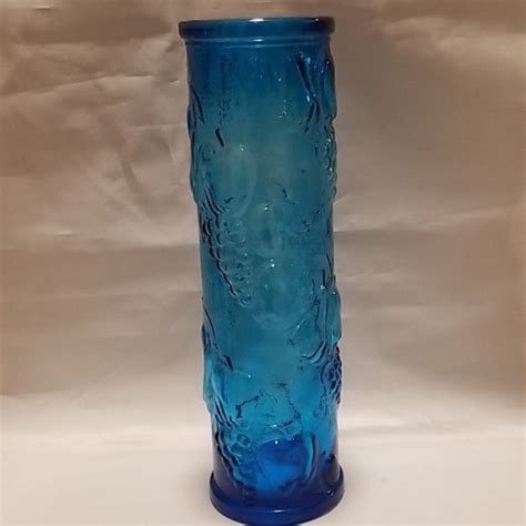 Accents 195 Vintage Blue Glass Vase Poshmark