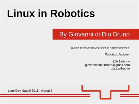 Linux In Robotics Ppt