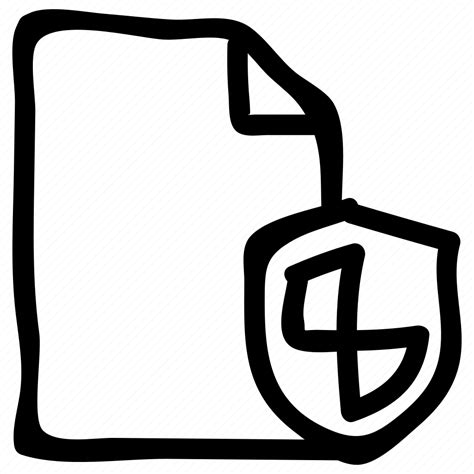 Document File Protection Security Shield Icon Download On Iconfinder