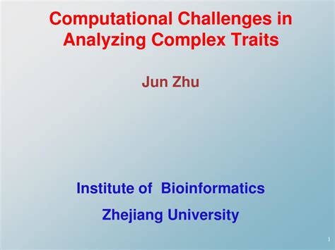 Ppt Computational Challenges In Analyzing Complex Traits Powerpoint