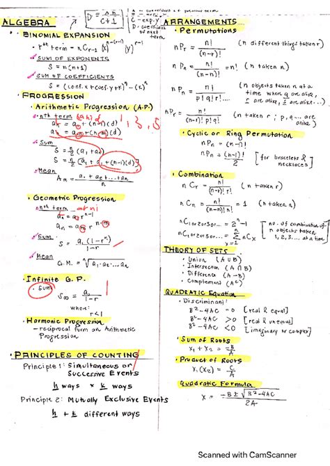 mathematics and engineering sciences formula summary power plant
