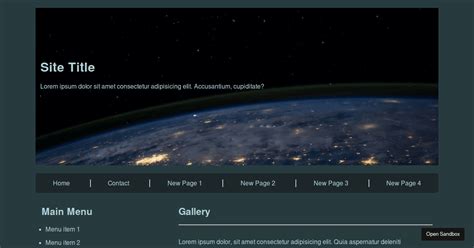 HTML CSS Forked Codesandbox