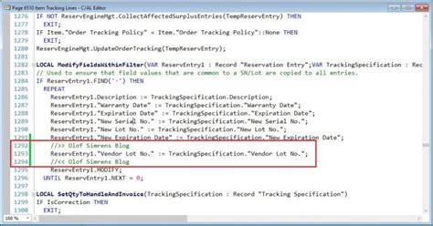 Add Fields To The Item Tracking Lines Olof Simren Microsoft Dynamics NAV Business