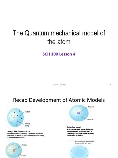 Sch 100 Lesson 4 Pdf Electron Configuration Atomic Orbital