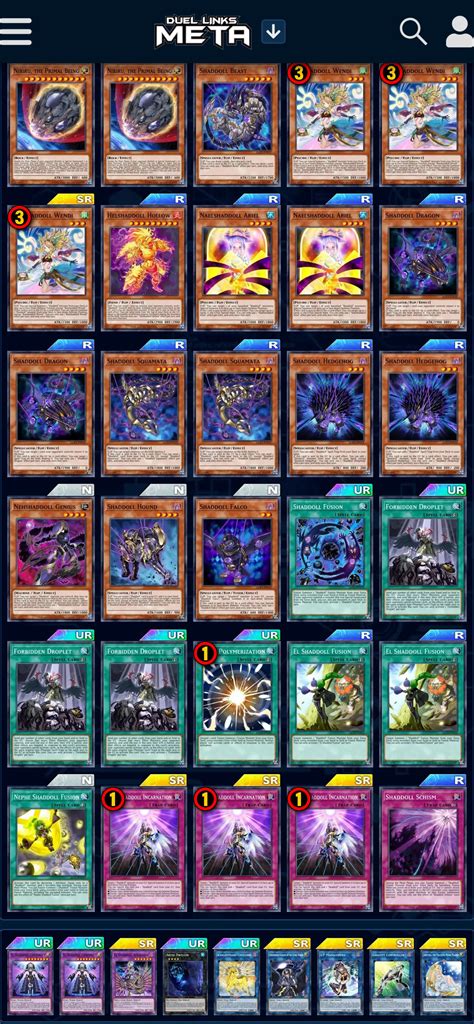 Shaddoll Deck From Sonya Duel Links Meta
