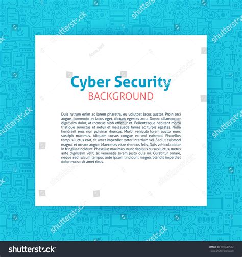 Cyber Security Paper Template Vector Illustration Stock Vector Royalty