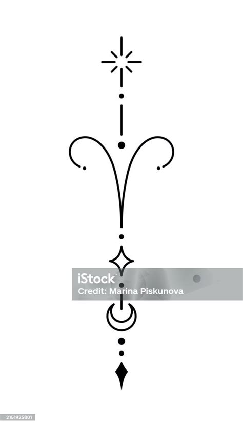 양자리 조디악 사인과 상징 Blackwork 문신 신성한 기하학 별자리 문신 디자인 별자리의 신비로운 상징 새로운 학교 도트 워크 라인 아트 미니멀리스트 스타일 문신 0명에