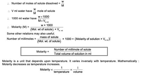 Molarity Formula Entrancei