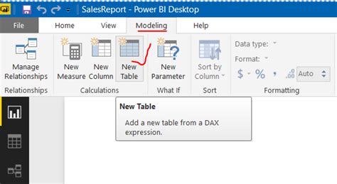 how to create a new calculated table from existing table in power bi