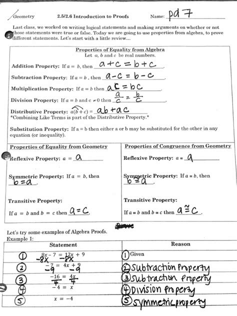 Intro To Proofs Notes Key Pdf