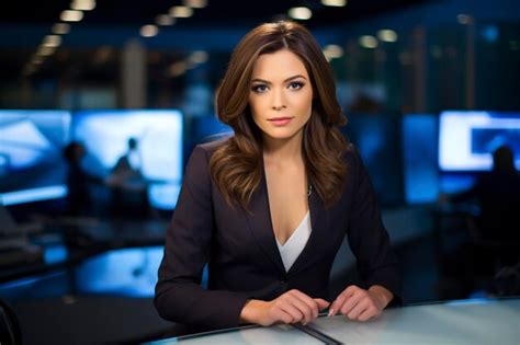 Premium Photo Television Woman Presenting A Relevant Program