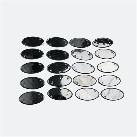 Silver Name Badge Holders Oval Pack Of 20 Rowmark Australia