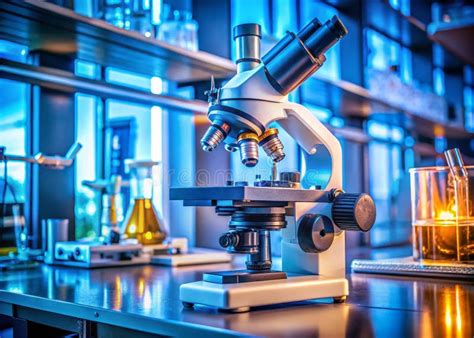 Advanced Microscopy Research Unveiling Microscopic Details With Stunning Depth Of Field Stock