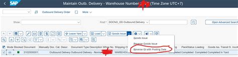 Solved Reverse Goods Issue With Posting Date SCWM FD SAP Community