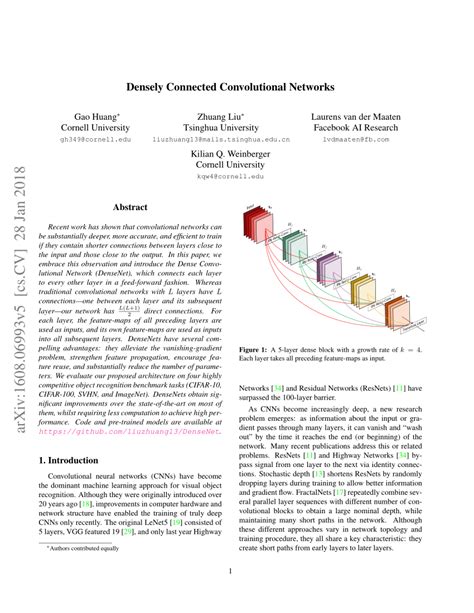 Pdf Densely Connected Convolutional Networks
