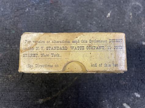 Toc Ny Standard Watch Co Cyclometer With Original Box Archive Sold