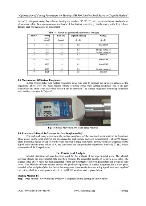 “optimization Of Cutting Parameters For Turning Aisi 316 Stainless