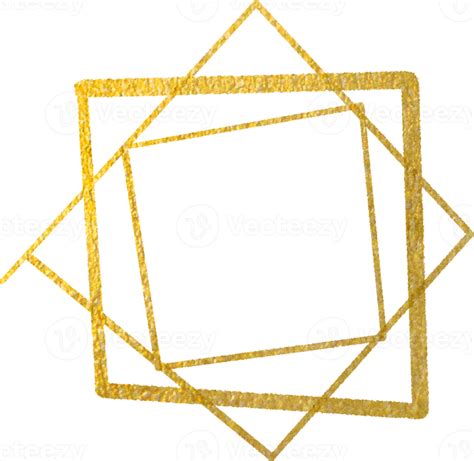 Gold Geometric Shape Frame 10870135 Png