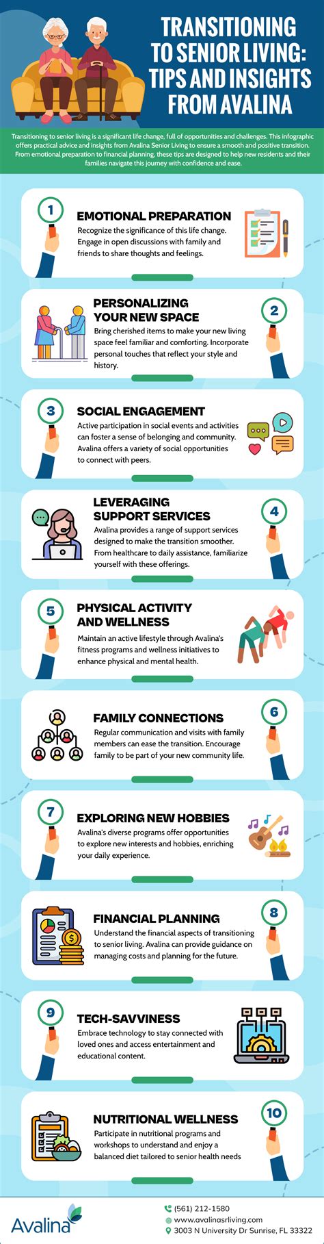 Transitioning To Senior Living Infographic Avalina Senior Living In Sunrise Fl