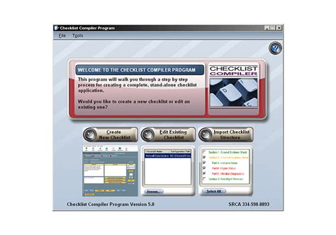 Srca Products Checklist Compiler Program