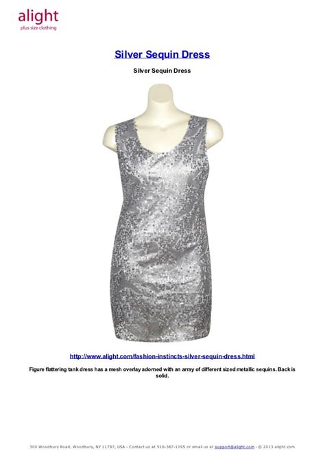 Plus Size Silver Sequin Dress
