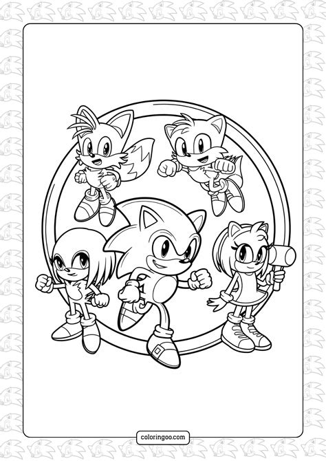 Sonic And Friends Coloring Page 1 In 2025 Coloring Pages Cute
