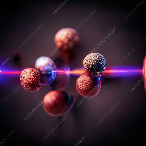 Subatomic Particles And Atoms Conceptual Illustration Stock Image C056 4149 Science Photo