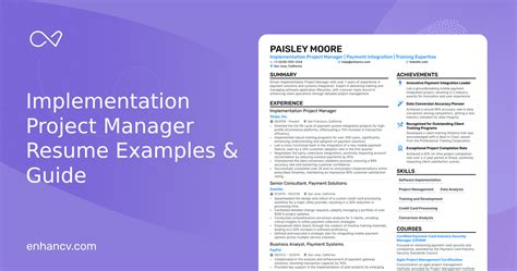10 Implementation Project Manager Resume Examples Guide For 2024