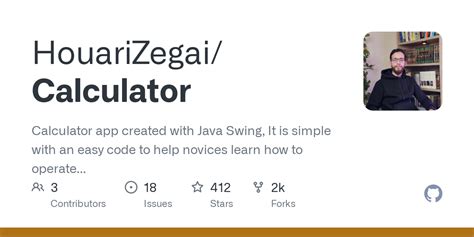 GitHub HouariZegai Calculator Calculator App Created With Java Swing It Is Simple With An