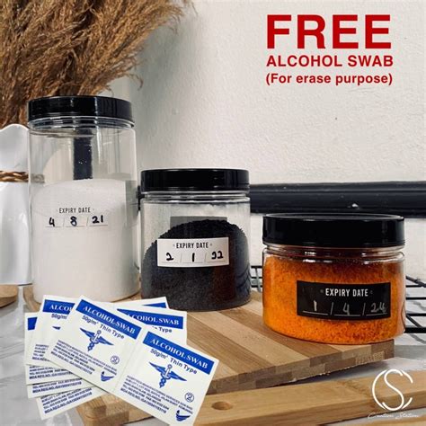 Expiry Date Label Stickers 48 Pcs Erasable Waterproof Anti Scratch