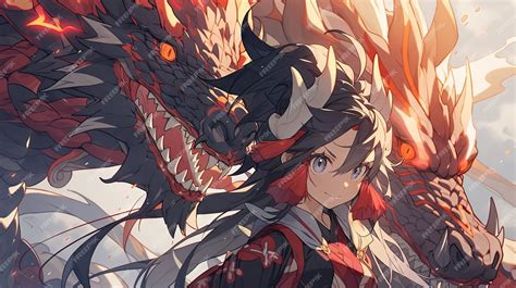 Criatura De Dragão Mítico Em Estilo Anime Foto Grátis