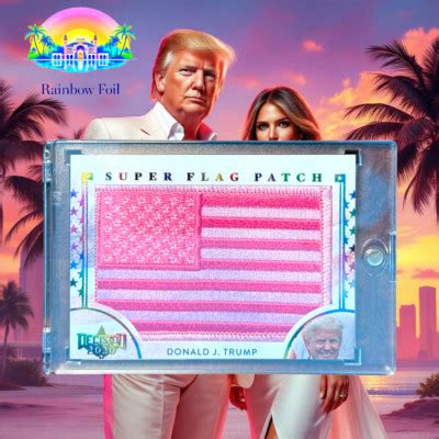 2020 Decision Donald Trump Rainbow Foil Pink Barbie Super Flag Patch