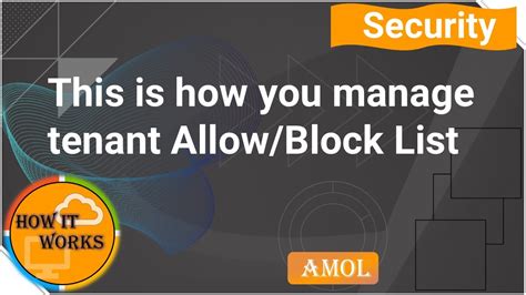 Microsoft Security Portal Tenant Allowblock List Youtube