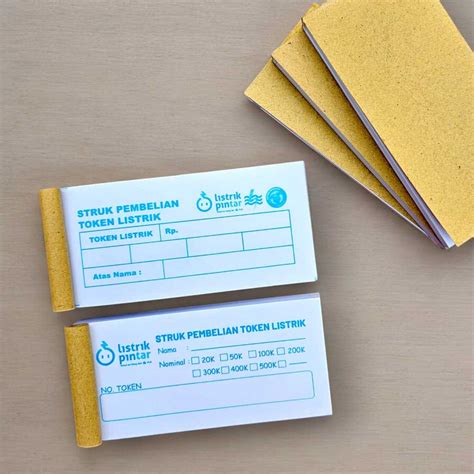 Jual 100 Lembar Struk Pembelian Token Listrik Nota Token Listrik Struk Token Listrik