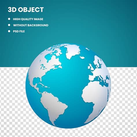 Premium Psd Psd 3d Earth Globe Model