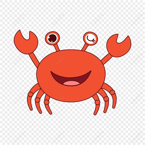 Crab Clipart Clip Art Style Cartoon Cute Exaggerated Expression Vector