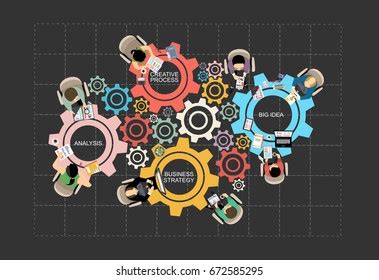 Flat Design Illustration Concepts Business Analysis Stock Vector