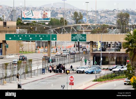 International Border Crosing Into Mexico San Ysidro California Stock