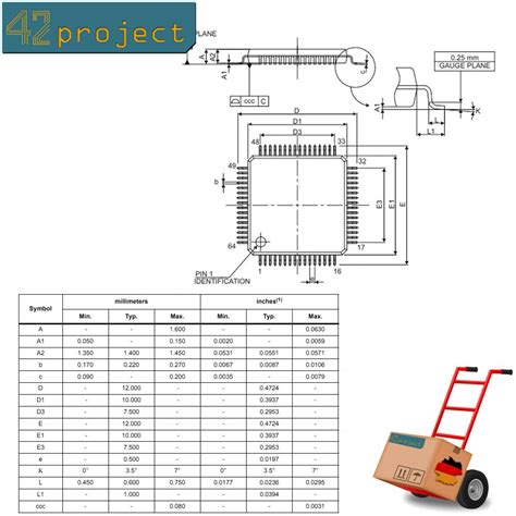 IC Sockel Programmier Adapter SMD TQFP64 QFP64 LQFP64 0 5mm Auf DIP64 2 54mm Pin 42project Net