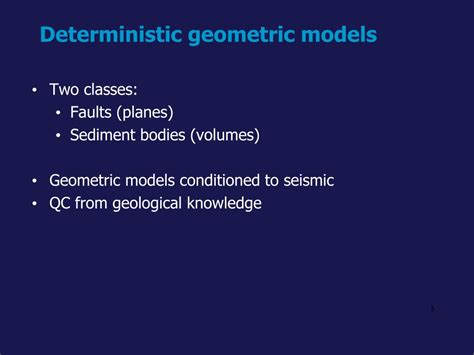 PPT Geological Modeling Deterministic And Stochastic Models Overview PowerPoint Presentation