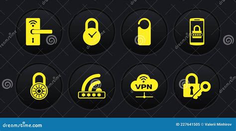 Set Safe Combination Lock Wheel Mobile And Password Wifi Locked Vpn Network Cloud Connection