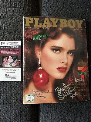 Brooke Shields Playboy Magazine Signed Jsa Authenticated Coa Cover