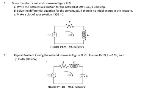 solved given the electric network shown in figure pl 9 a