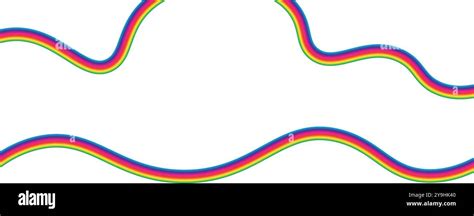 Background Of Rainbow Squiggles Dynamic Lines Of Colourful Curves For