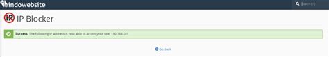 unblock ip address pada cpanel indowebsite knowledgebase