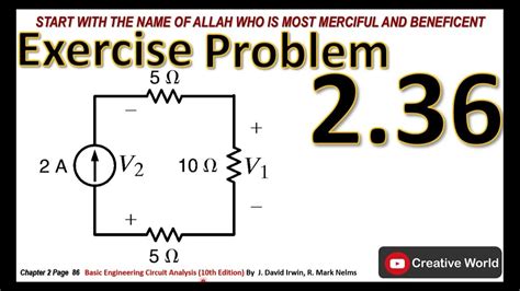 chapter 2 exercise problems 2 36 solution linear circuit analysis