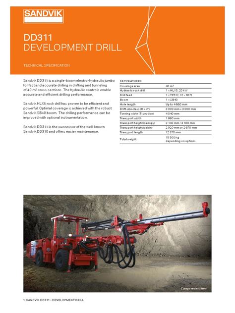Manual Perforadora Jumbo Dd311 Sandvik Pdf Pdf Truck Drill
