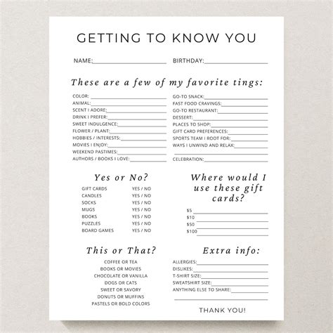Getting To Know You Printable Coworker Questions Office All About Me