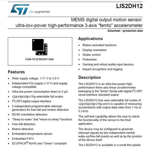 Unlock The Power Of Lis2dh Comprehensive Datasheet Breakdown