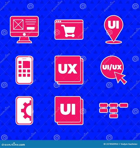 Stel Ui Of Ux De Kaart Van De Website Van Het Ontwerp De